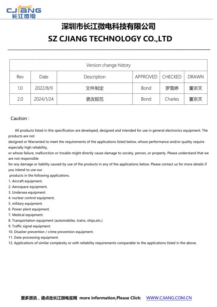 CJiang FRICM datasheet page 2