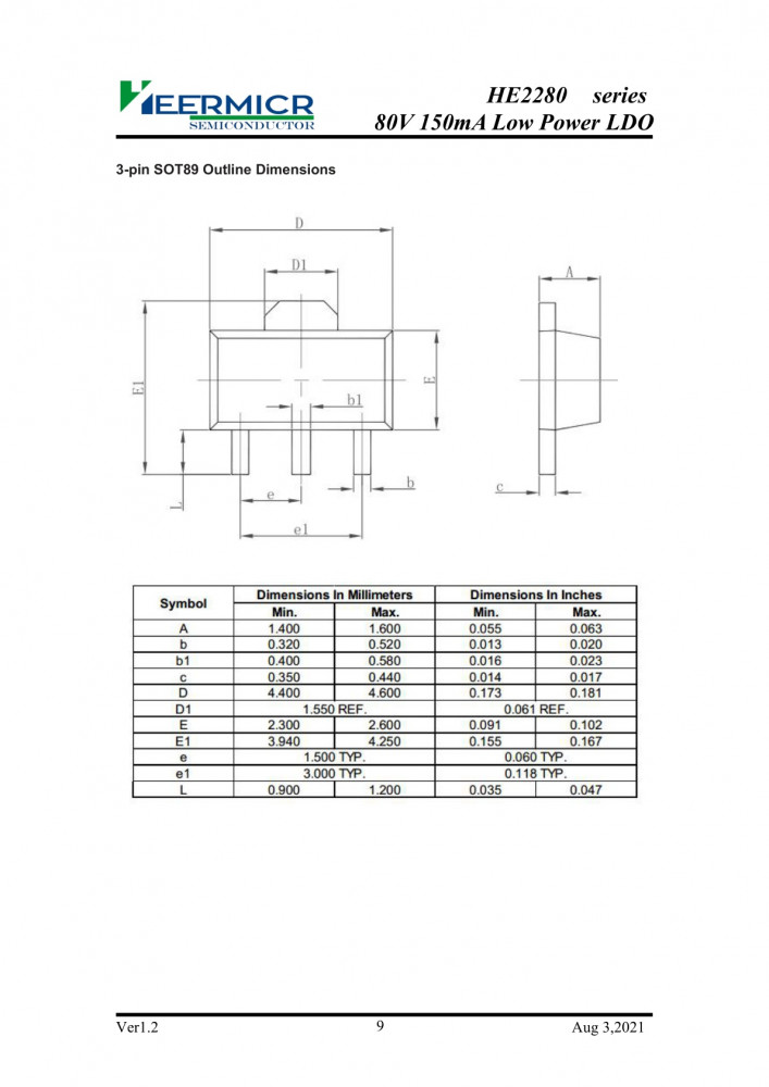 HE2280 datasheet page 9
