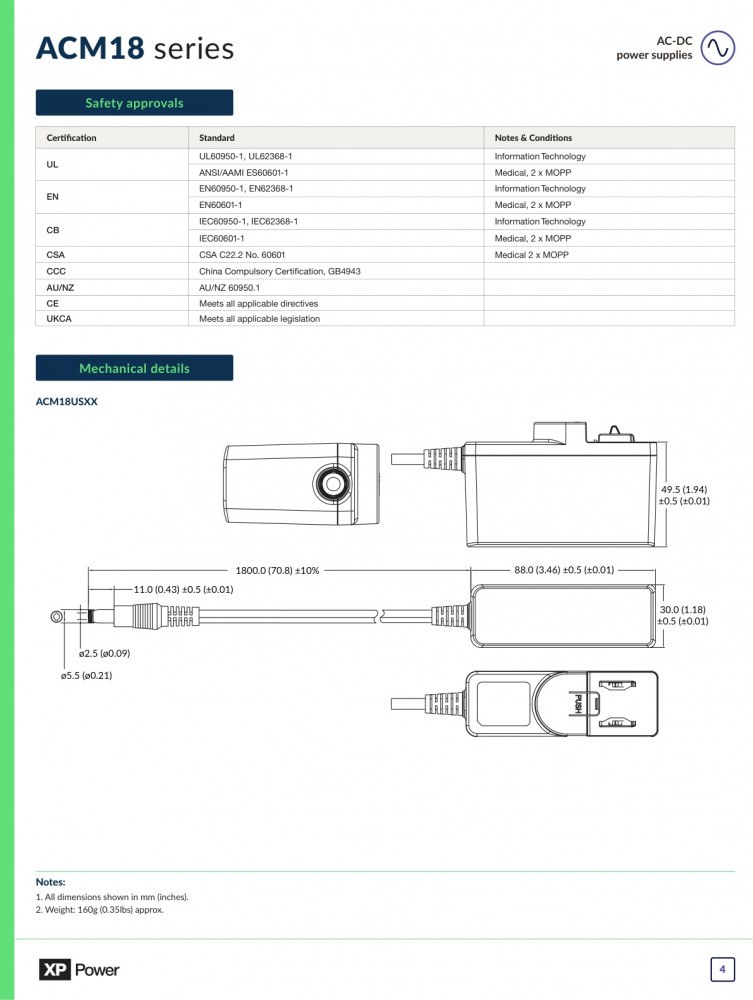 ACM18 series product document preview, page 4