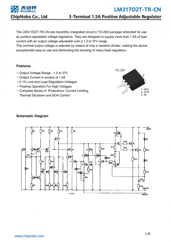 LM317D2T-TR-CN datasheet page 1