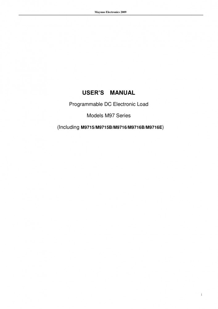 M9715B manual page 1