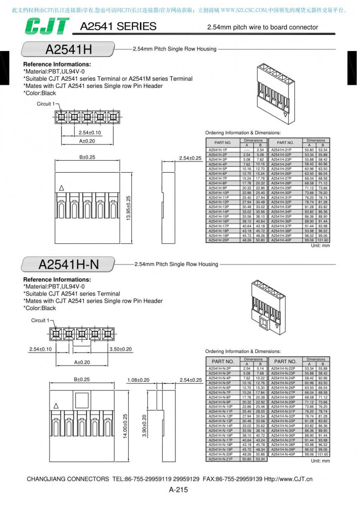 CJT A2541 series datasheet page 4