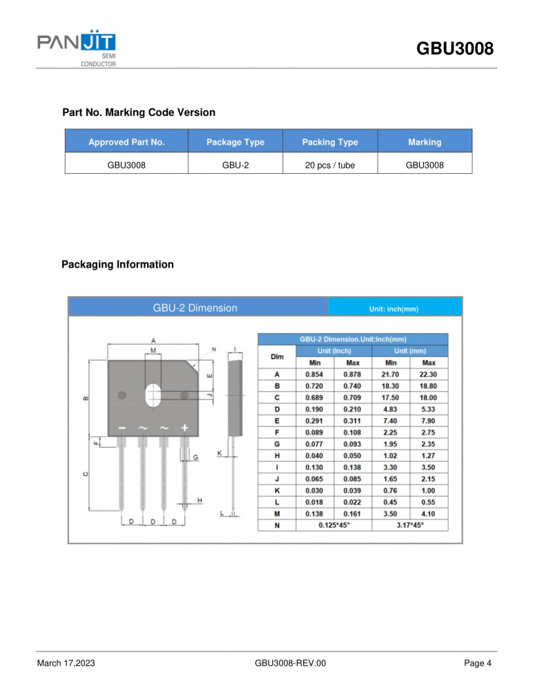GBU3008 technical document page 4