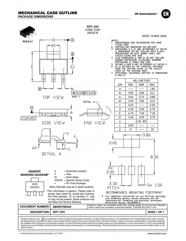 NDT3055 package drawing