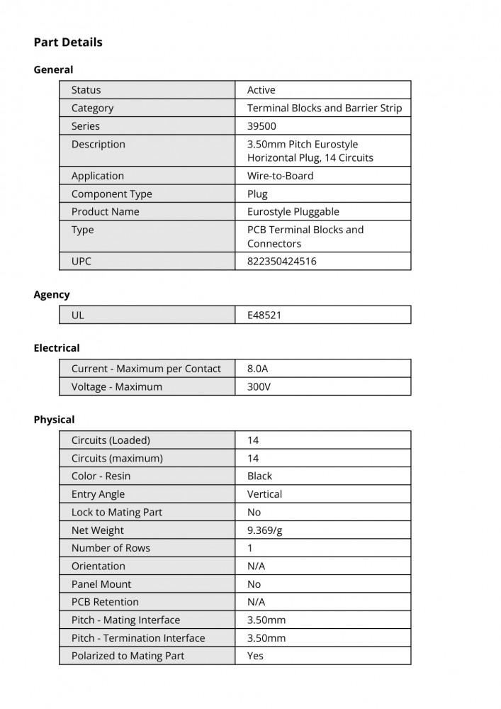 MOLEX 395000014 technical document page 2
