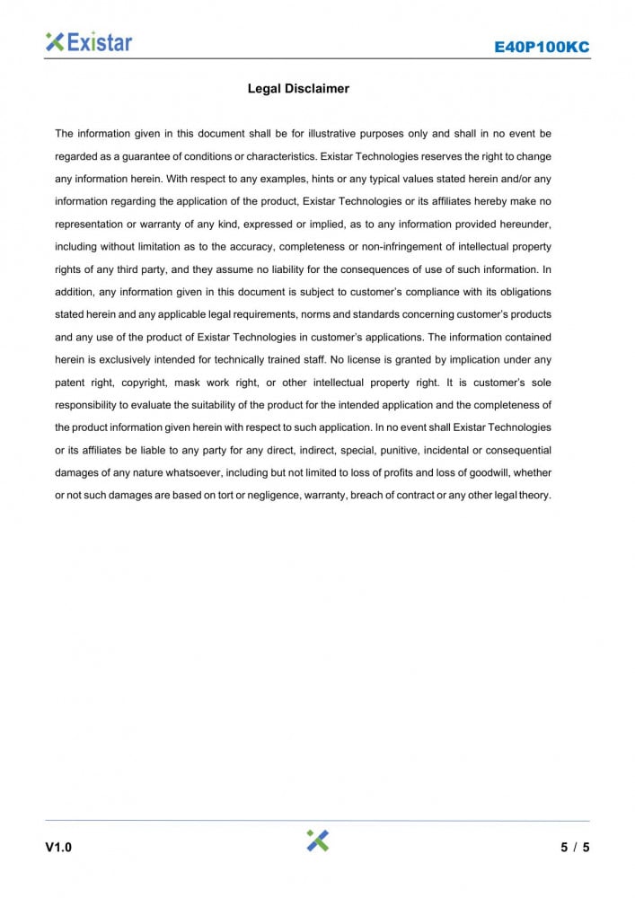 E40P100KC datasheet page 5