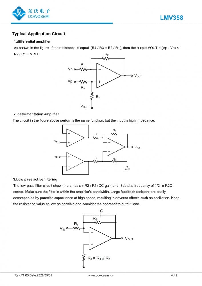 LMV358 datasheet page 4