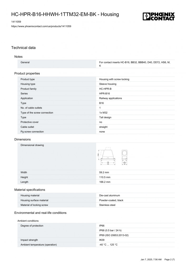 Phoenix Contact 1411059 technical document page 2