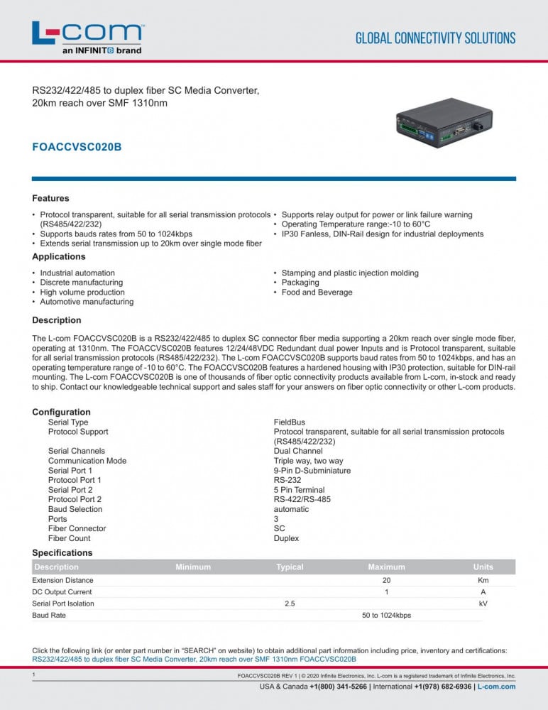 FOACCVSC020B technical document page 1