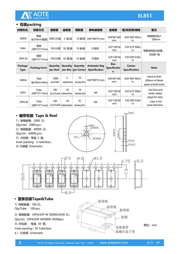 AOTE EL851 datasheet page 9