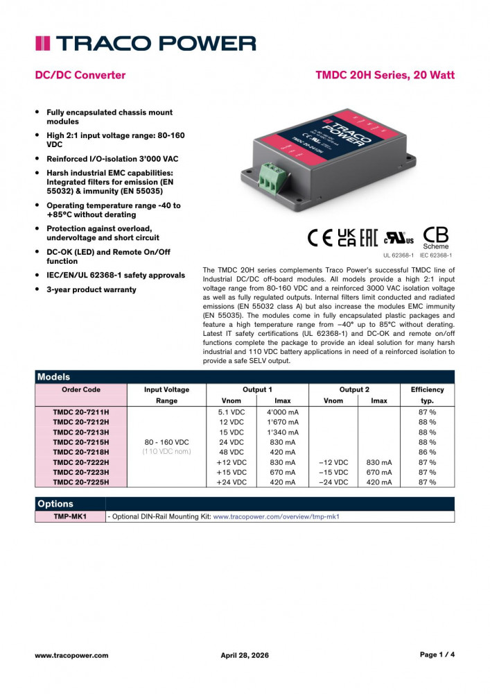 TMDC 20H document preview, page 1