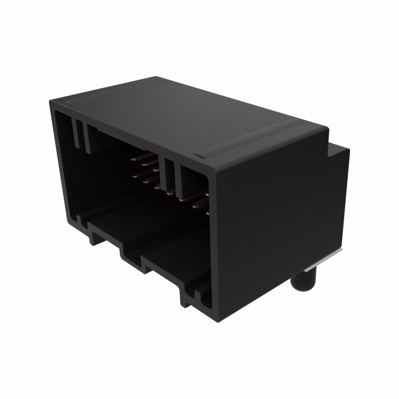 2.54mm Pitch, H-DAC 64 High Density Automotive Header, Dual Row, Right-Angle, 18 Circuits, Polarization Option 2, Black, Tube for sale
