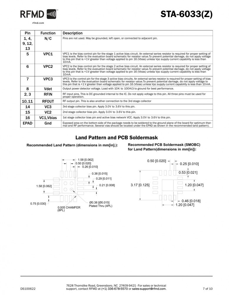 STA-6033Z datasheet page 7