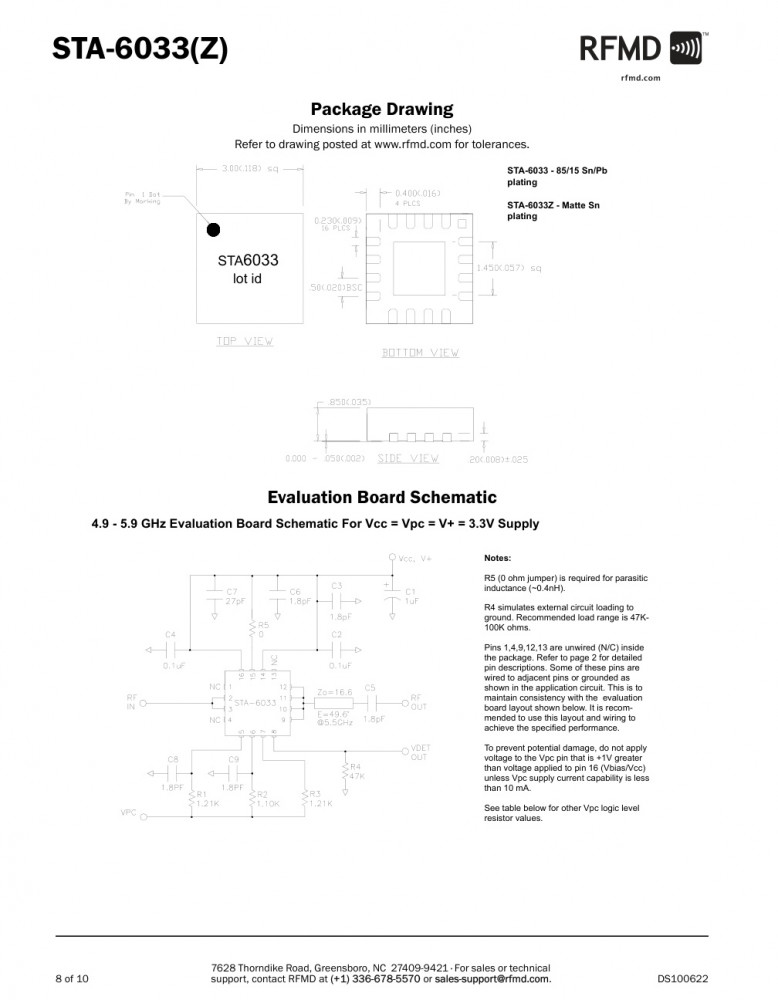 STA-6033Z datasheet page 8