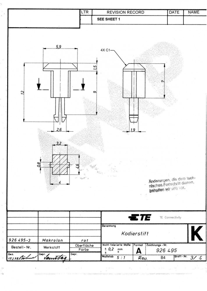 TE Connectivity drawing page 3 for 926 495