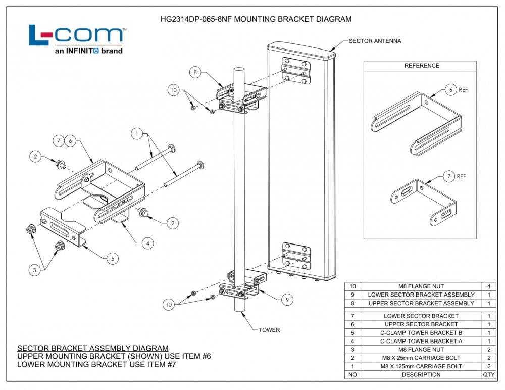 HG2314DP-065-8NF sector bracket assembly diagram