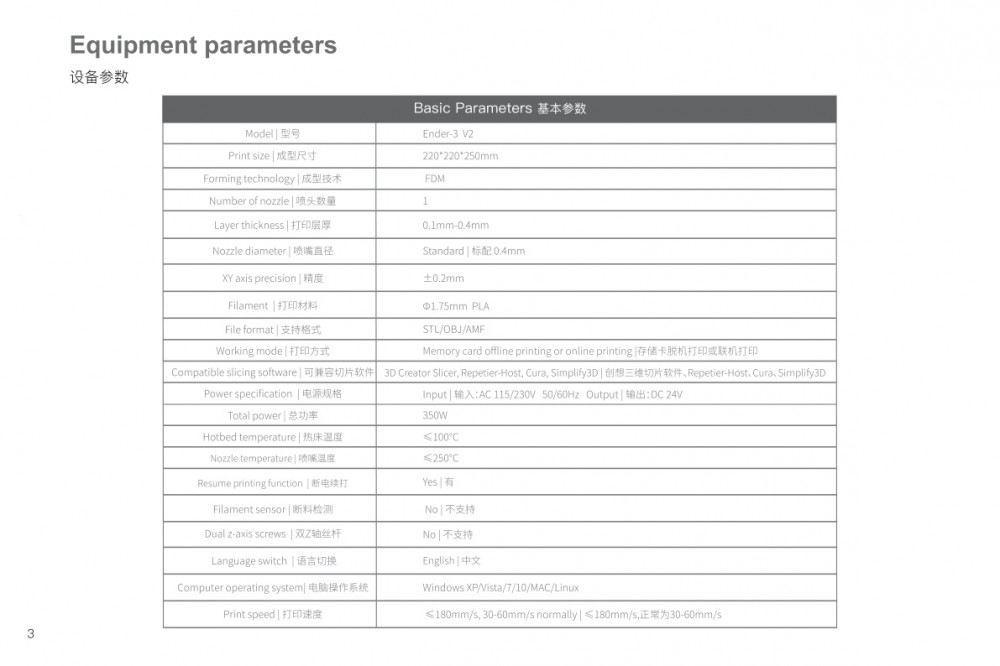Ender-3 V2 manual page 5