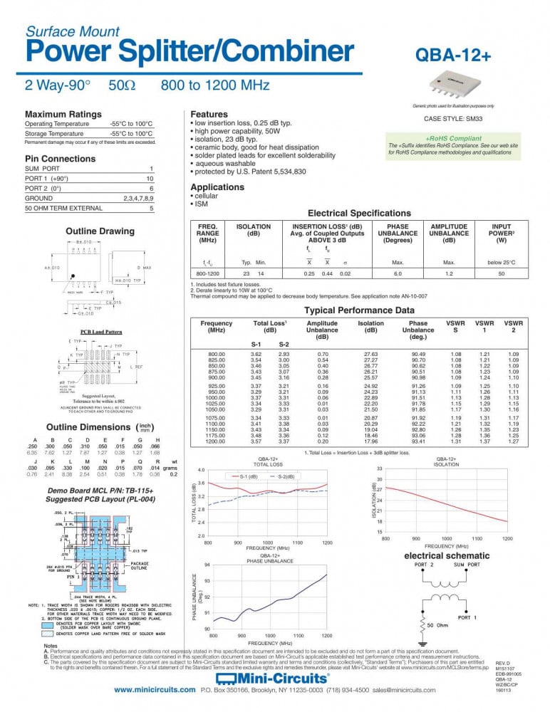 QBA-12+ technical datasheet preview