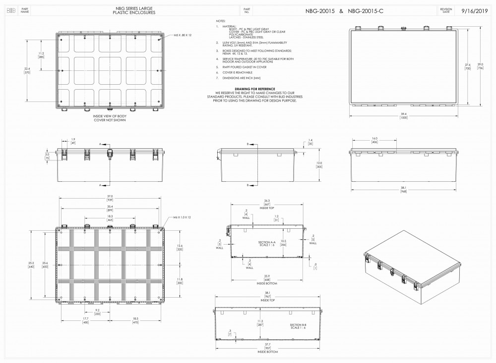 NBG-20015 Bud Industries reference drawing