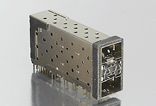 Small Form-factor Pluggable (SFP) Stacked 2-by-1 Multi-Port Connector with 4 Lightpipes, 40 Circuits for sale