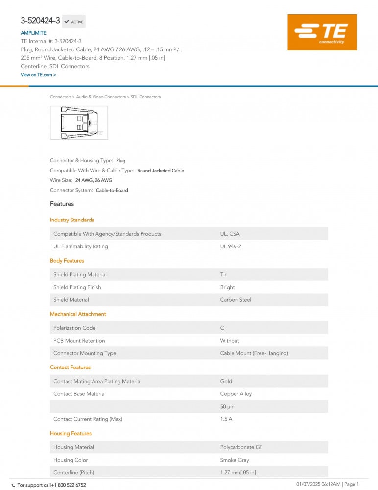 TE Connectivity 3-520424-3 document preview 1