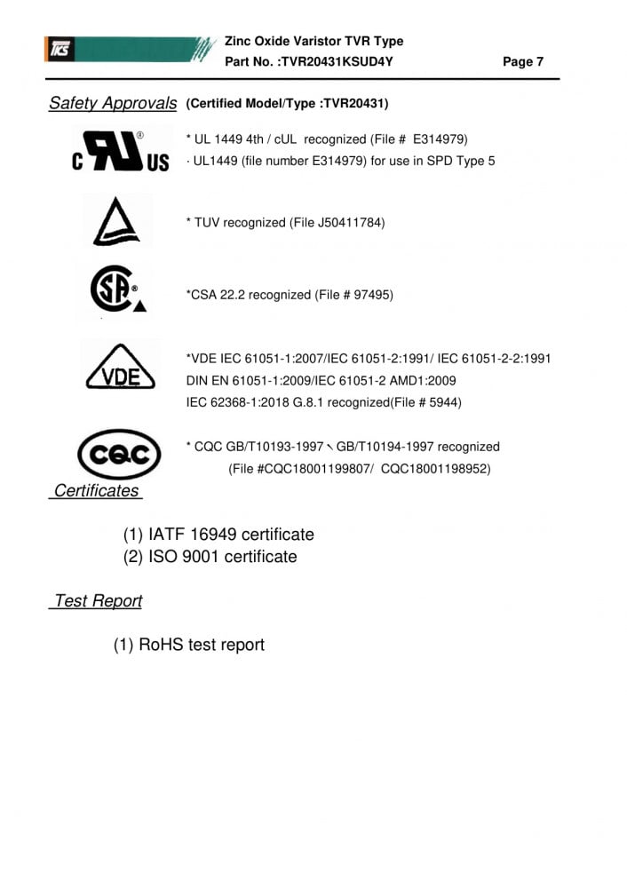 TVR20431KSUD4Y datasheet page 10