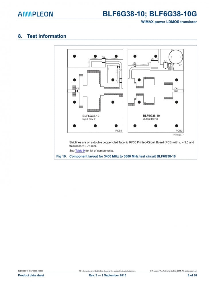 BLF6G38-10G datasheet page 8