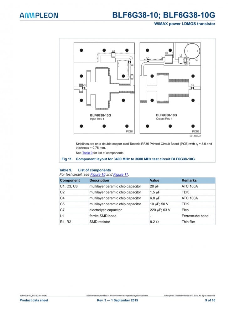 BLF6G38-10G datasheet page 9