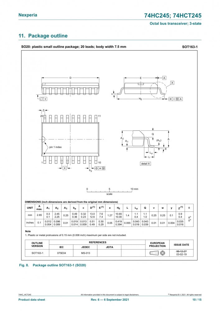 74HC245 datasheet page 10