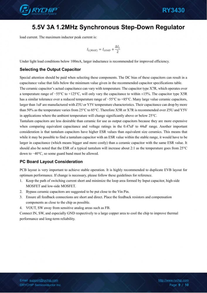 RY3430 datasheet page 9