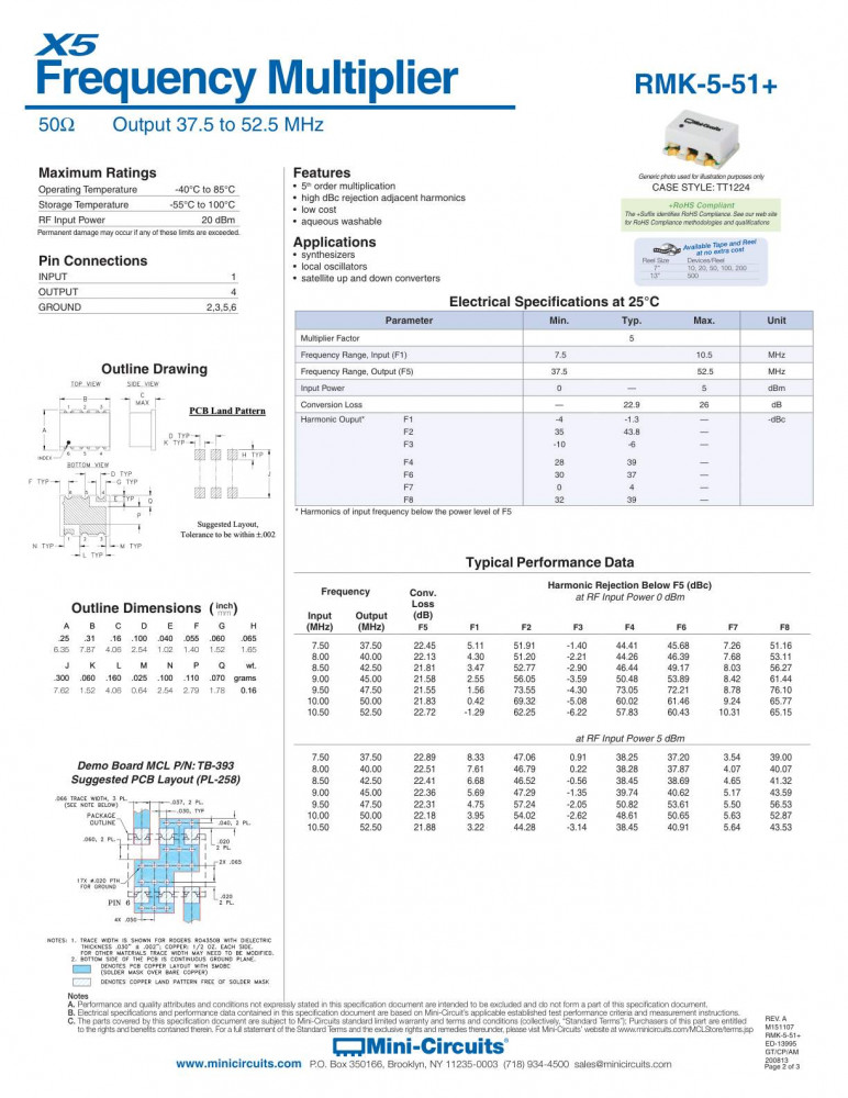 RMK-5-51+ datasheet page 2