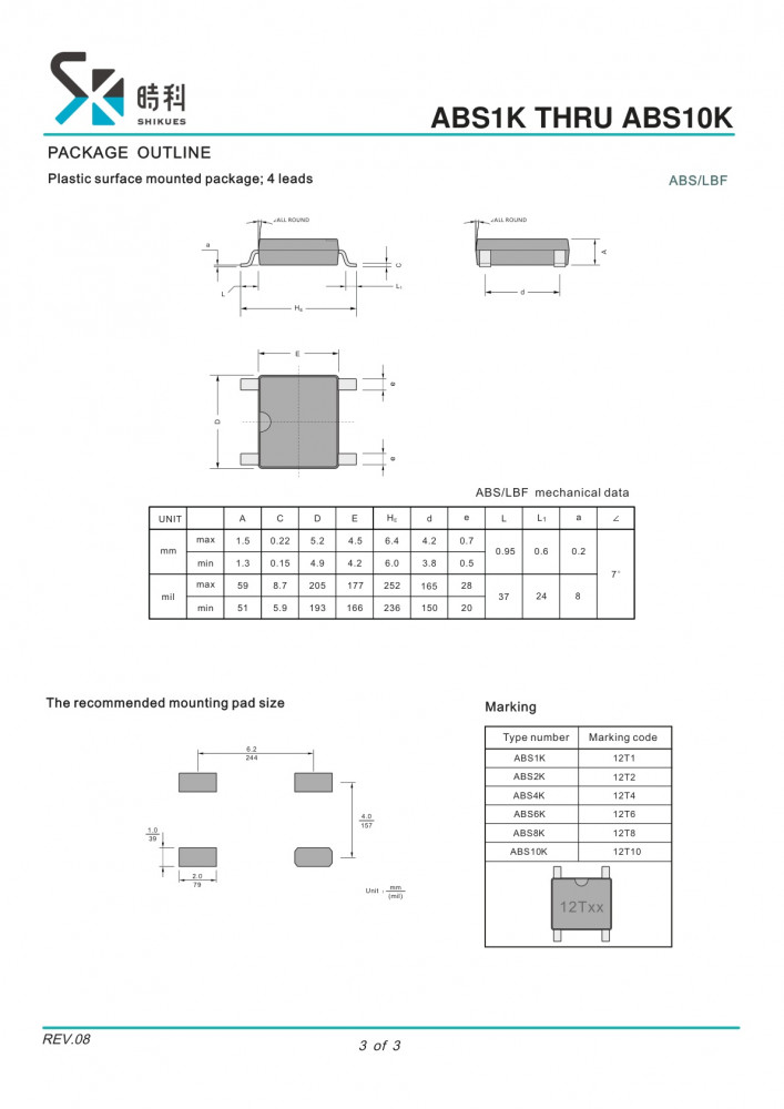 ABS1K datasheet page 3