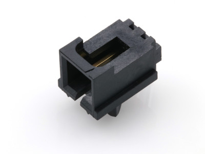 2.54mm Pitch SL Header, Single Row, Right Angle, 3.05mm Pocket, Shrouded, with Beveled Plastic Peg, 2 Circuits, Tin (Sn) Plating