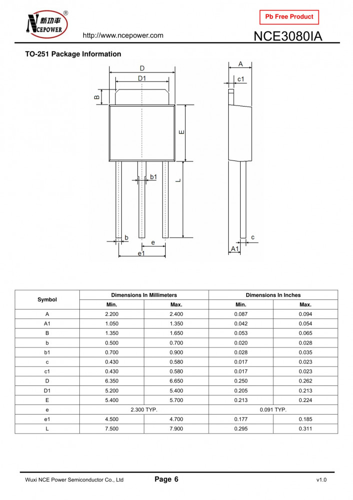 NCE3080IA datasheet page 6