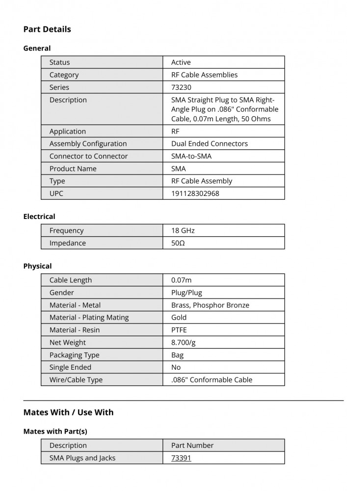 MOLEX 732309320 technical drawing page 2