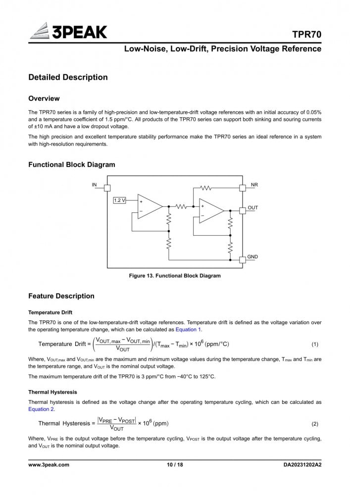 TPR70 datasheet page 10