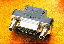 1.27mm Pitch Commercial Micro-D, Dual Stack, PCB Mount, Right-Angle Plug, 30 Circuits