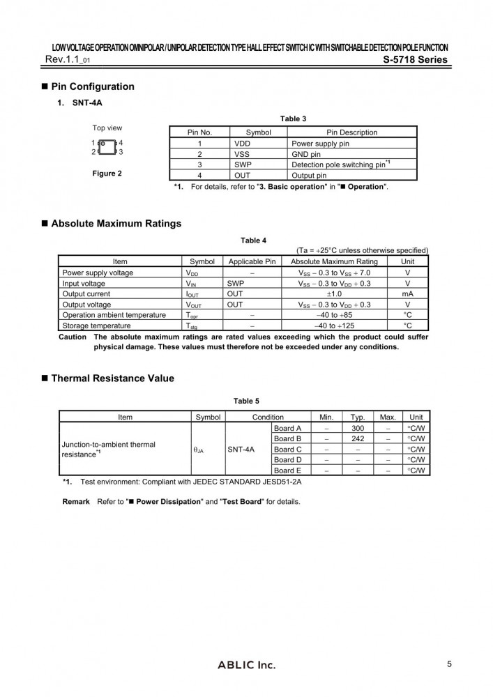 S-5718 datasheet page 5