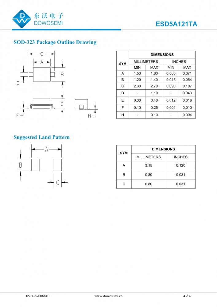 ESD5A121TA datasheet page 4