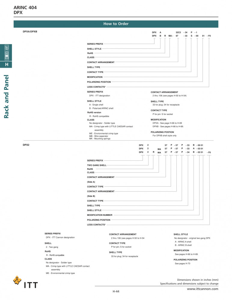 ITT CANNON DPX document page 3