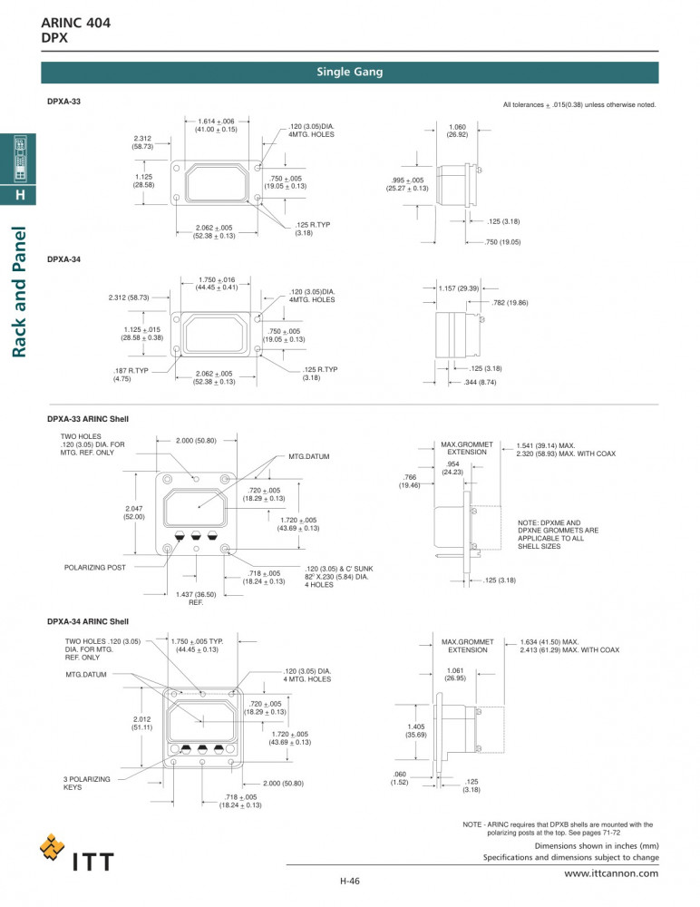 ITT CANNON DPX document page 5