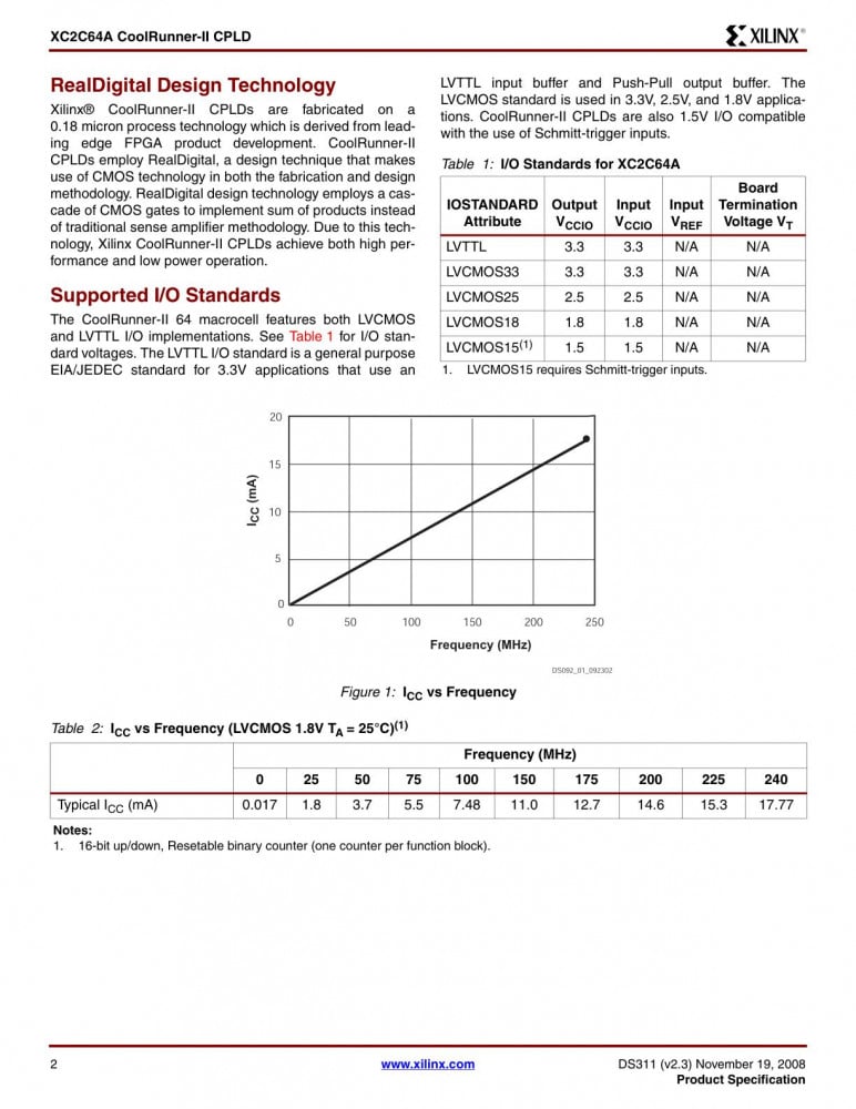 XC2C64A datasheet page 2