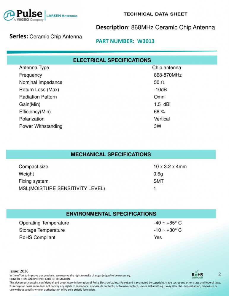 W3013 datasheet page 2