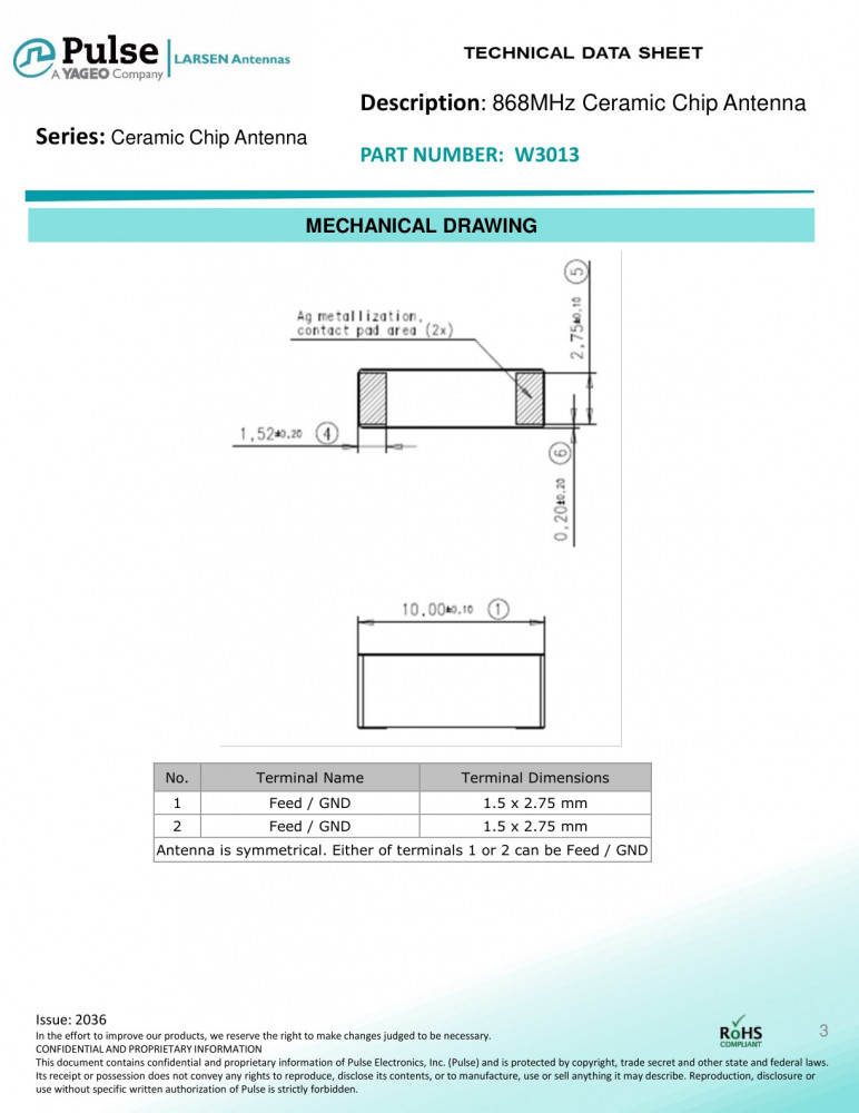 W3013 datasheet page 3