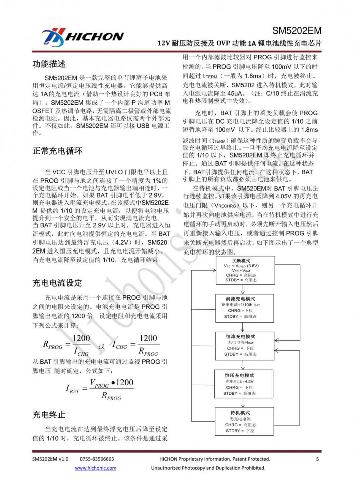 SM5202EM datasheet page 5