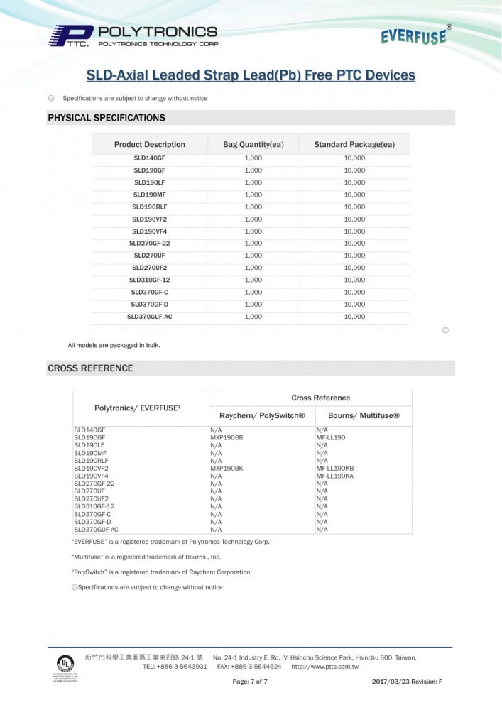 SLD370GF-C datasheet page 7