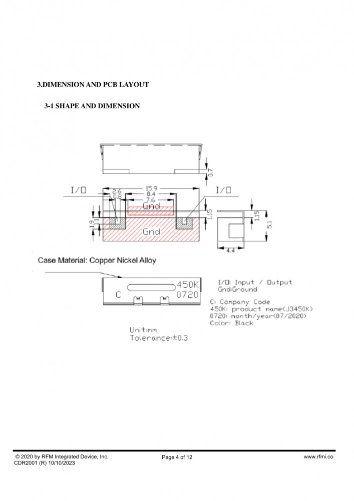 CDR2001 technical document page 4