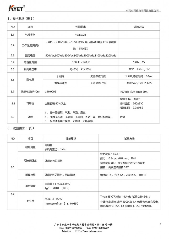 KYET MPBH106K2H2701 approval document page 5