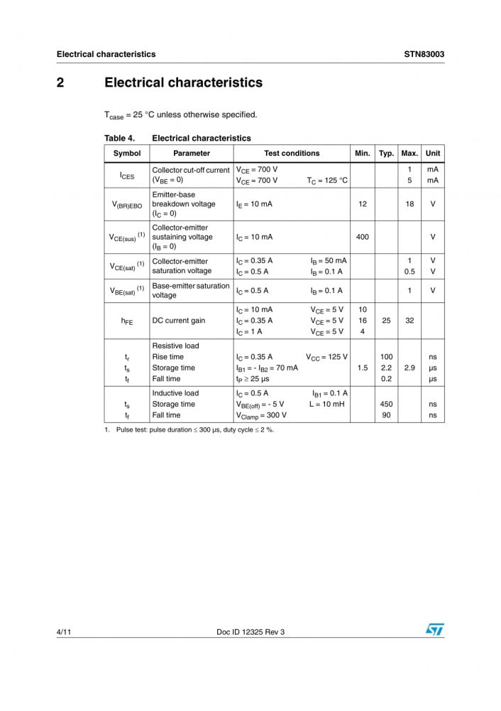 STN83003 datasheet page 4