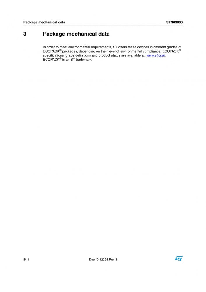 STN83003 datasheet page 8